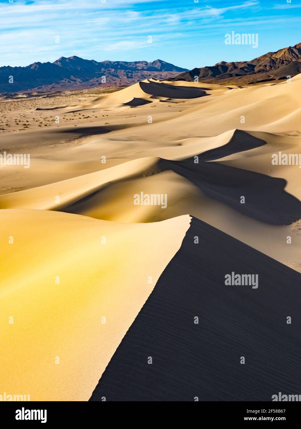 The Ibex dunes in remote Death Valley National Park, California, USA ...