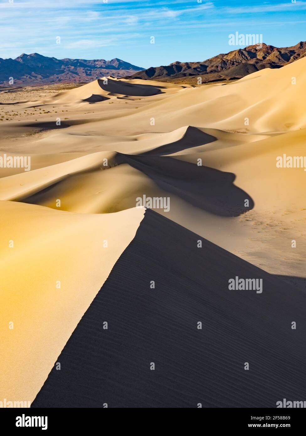 The Ibex dunes in remote Death Valley National Park, California, USA ...