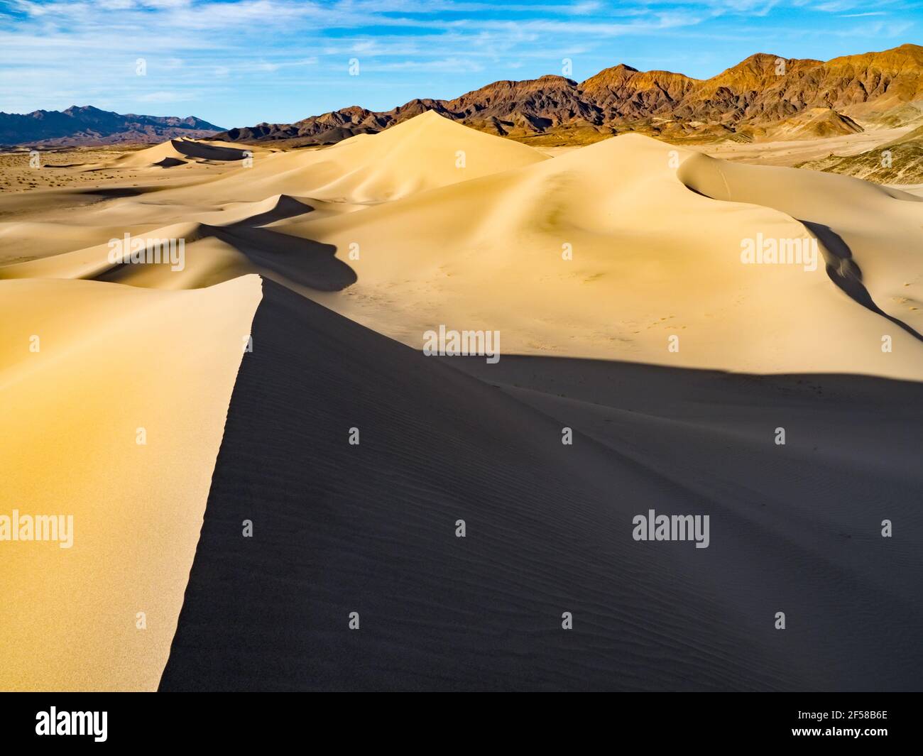 The Ibex dunes in remote Death Valley National Park, California, USA ...
