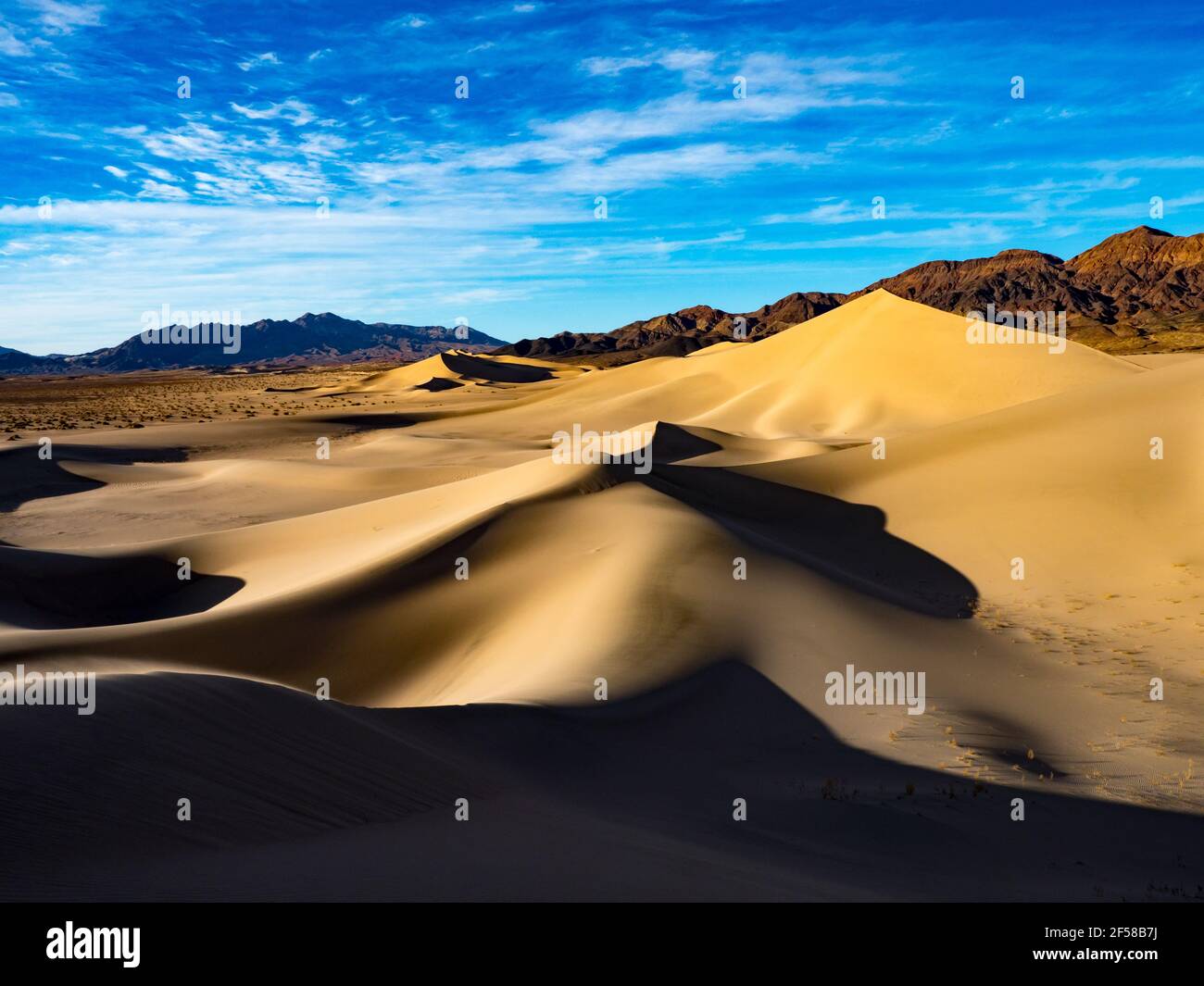 The Ibex dunes in remote Death Valley National Park, California, USA ...