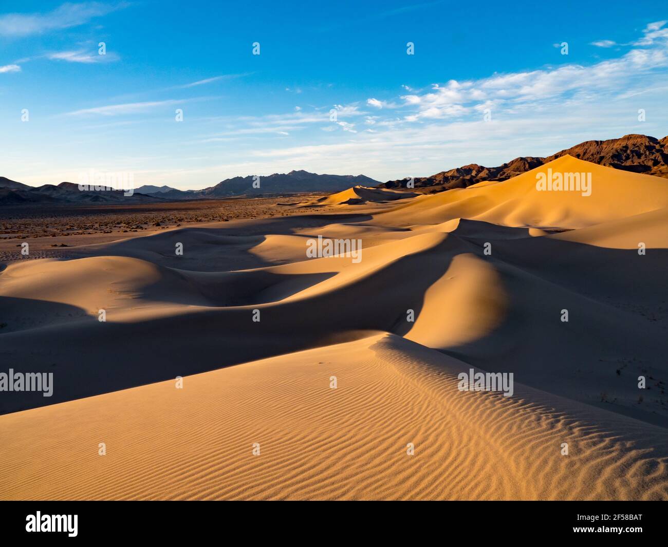 The Ibex dunes in remote Death Valley National Park, California, USA ...