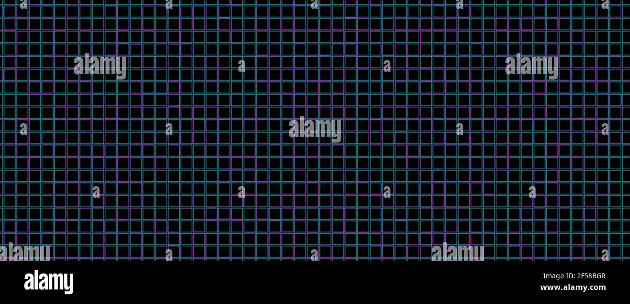 Horizontal Neon Grid square background. pink and green neonic squares ...