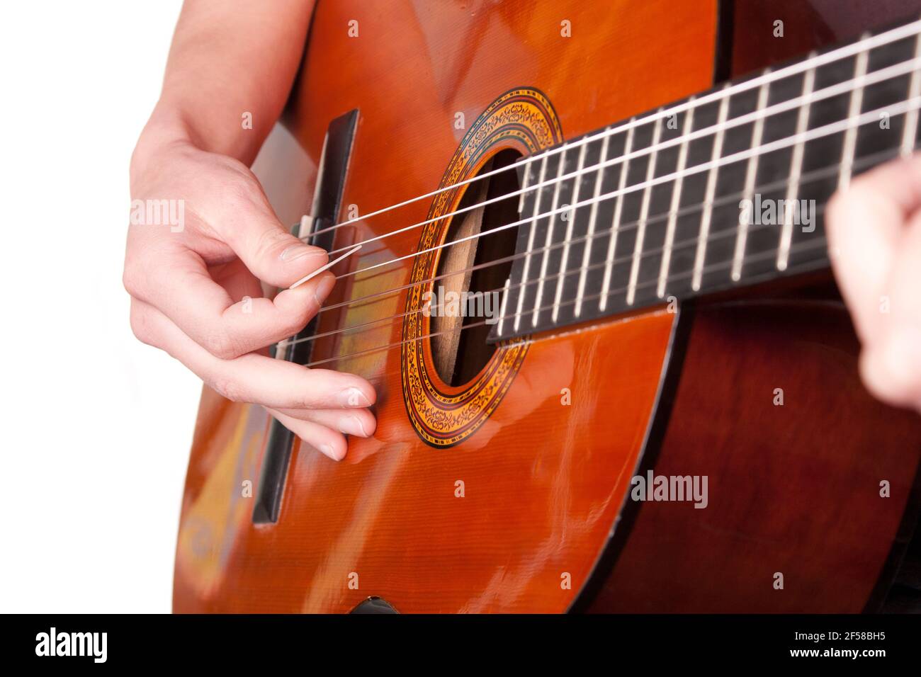 Musician playing guitar Stock Photo - Alamy