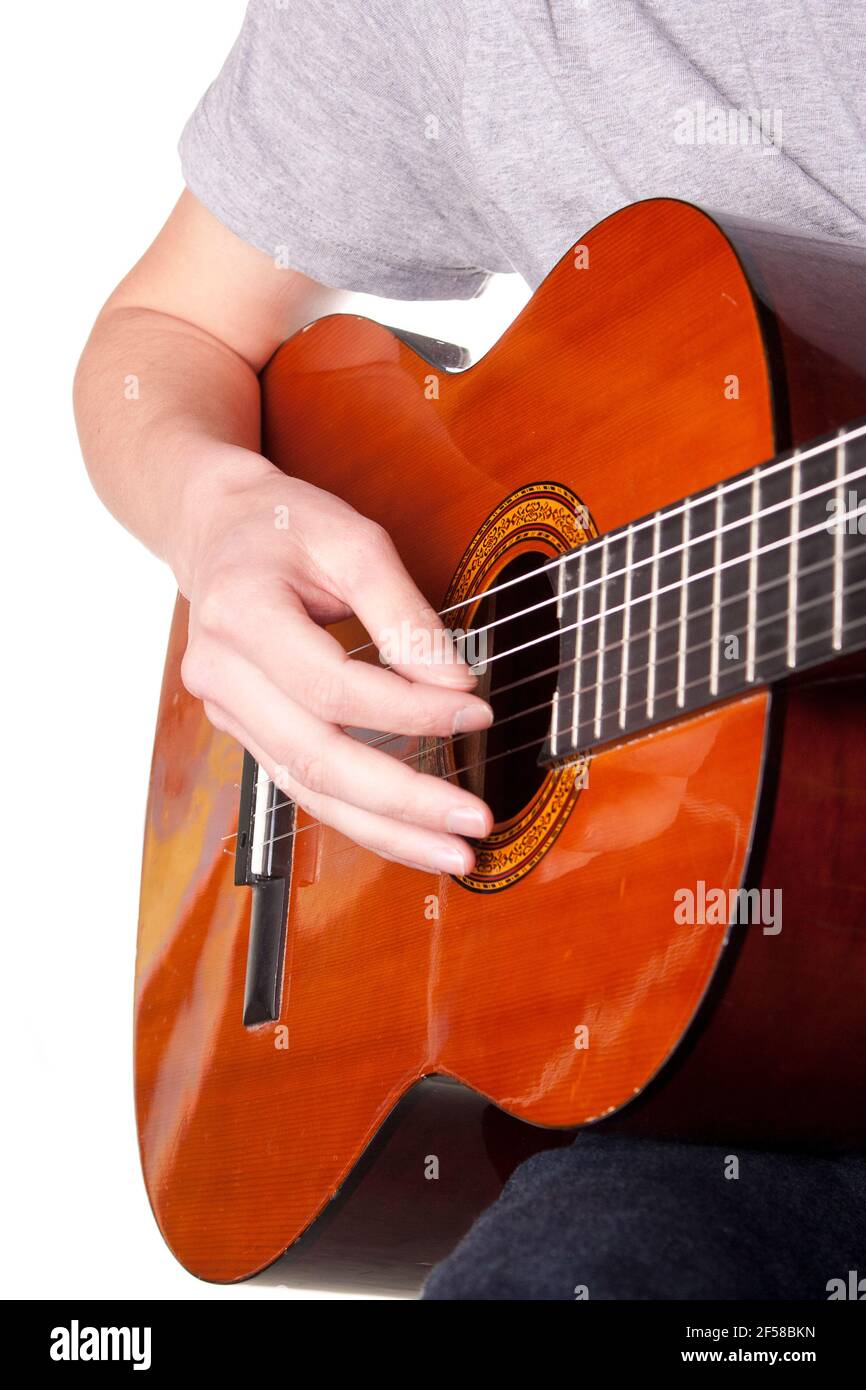 Musician playing guitar Stock Photo - Alamy