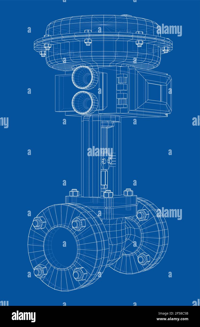 Valve with automatic electro-actuated. Vector Stock Vector Image & Art ...