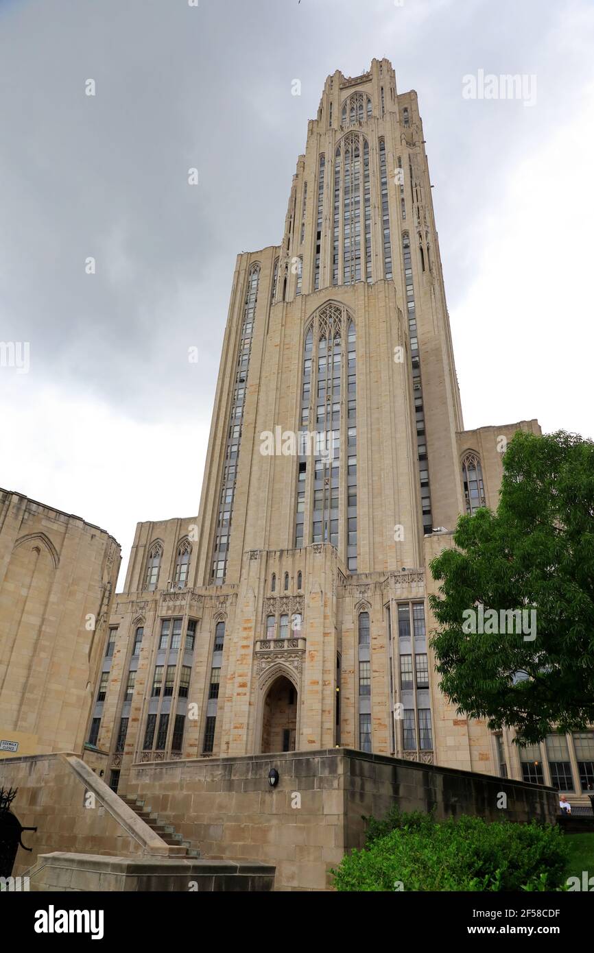 Cathedral of Learning.University of Pittsburgh.Pennsylvania.USA Stock ...