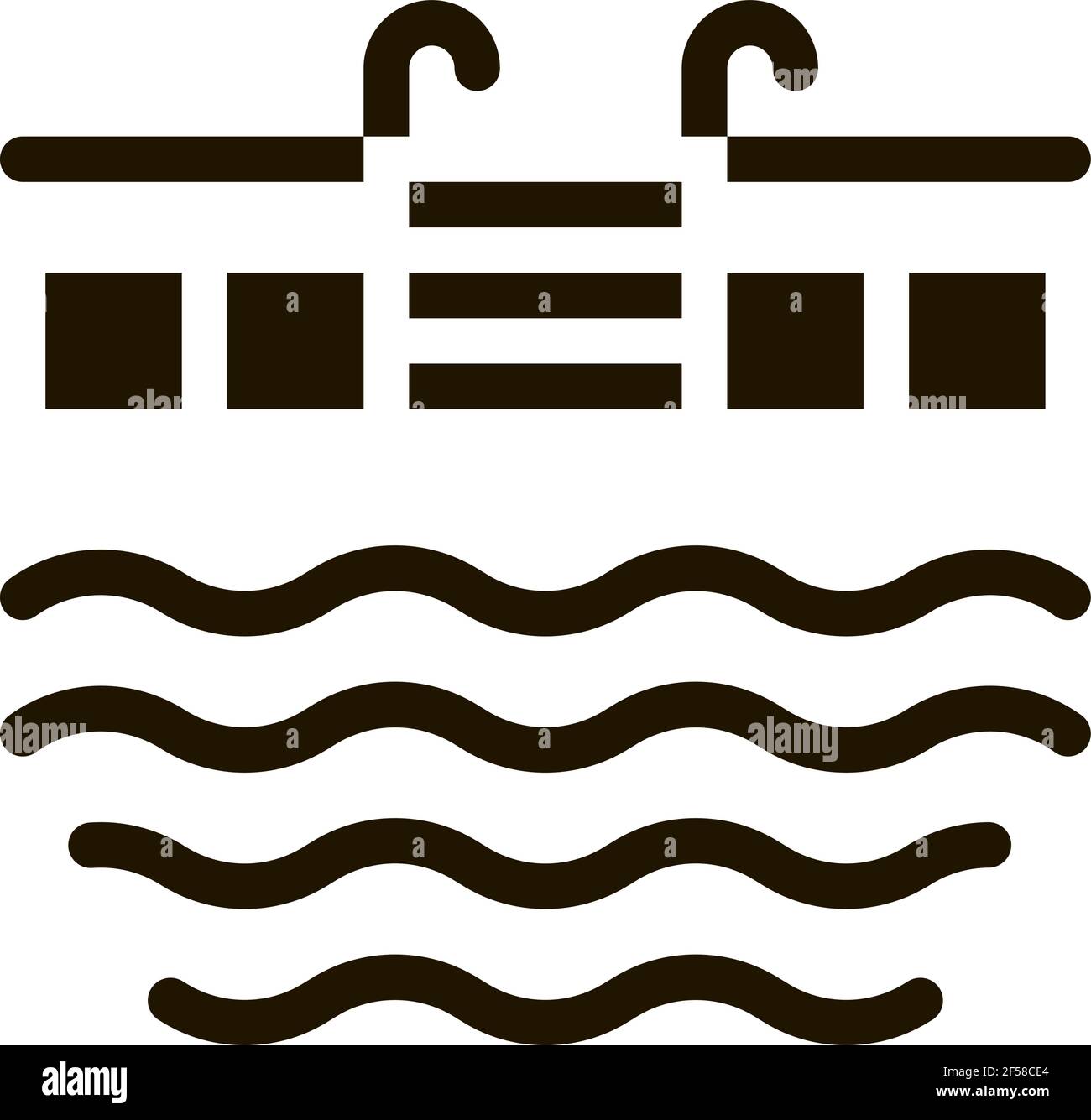 pool ladder icon Vector Glyph Illustration Stock Vector Image & Art - Alamy