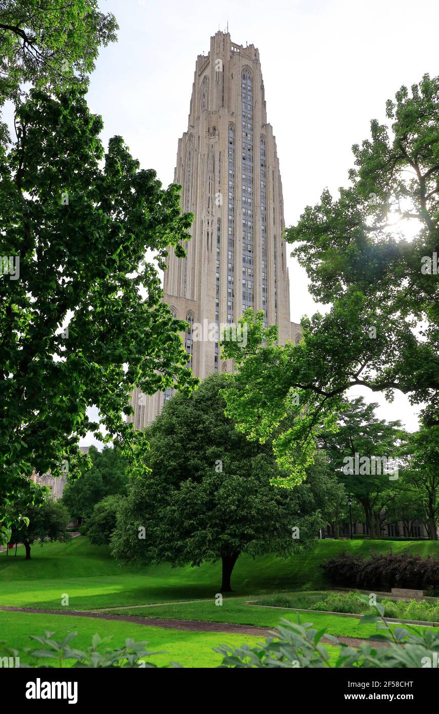 Cathedral of Learning.University of Pittsburgh.Pennsylvania.USA Stock ...