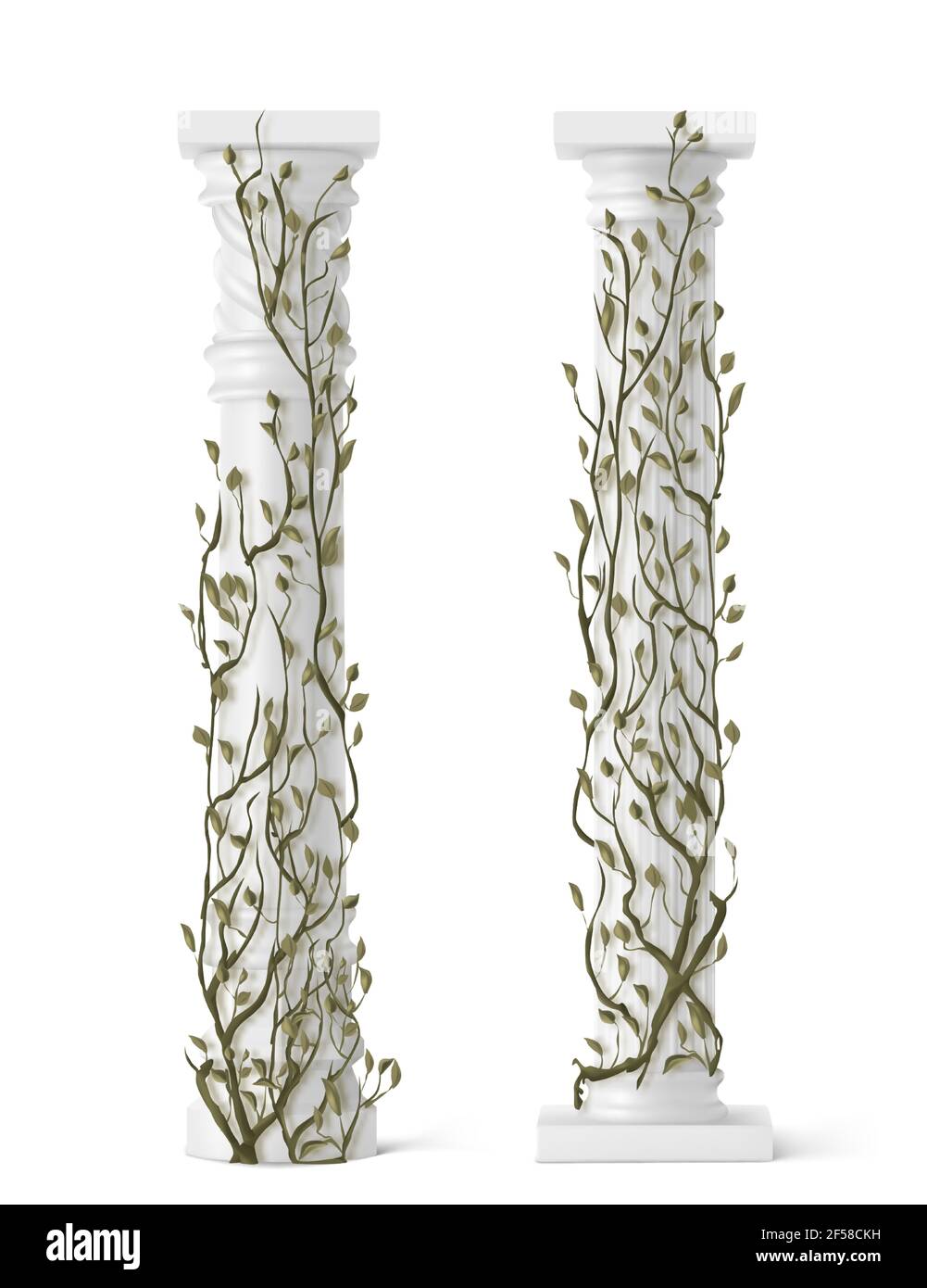 Greek column ivy hi-res stock photography and images - Alamy