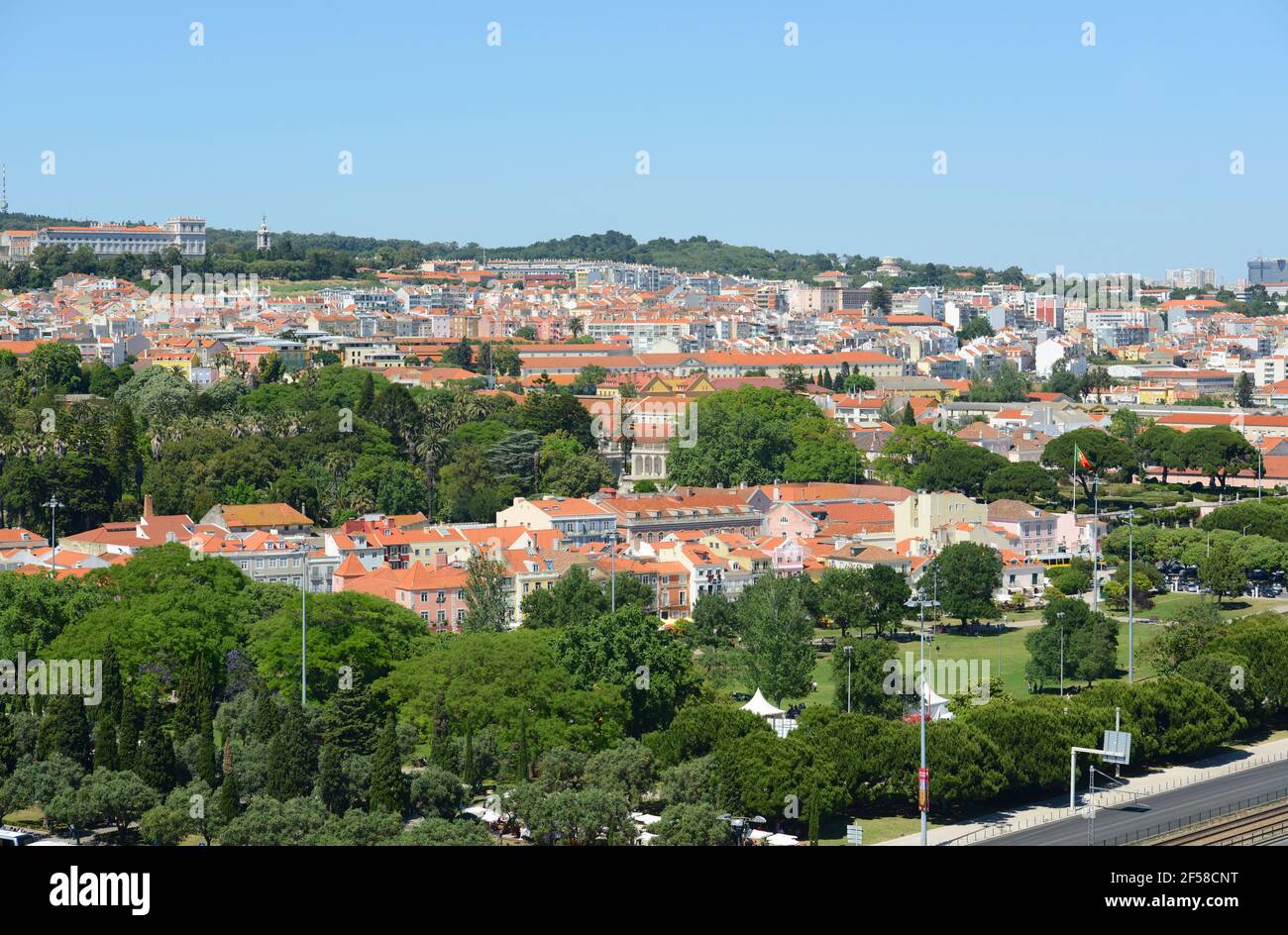 Aerial view of Belem Palace (Portuguese: Palacio Nacional de Belem ...