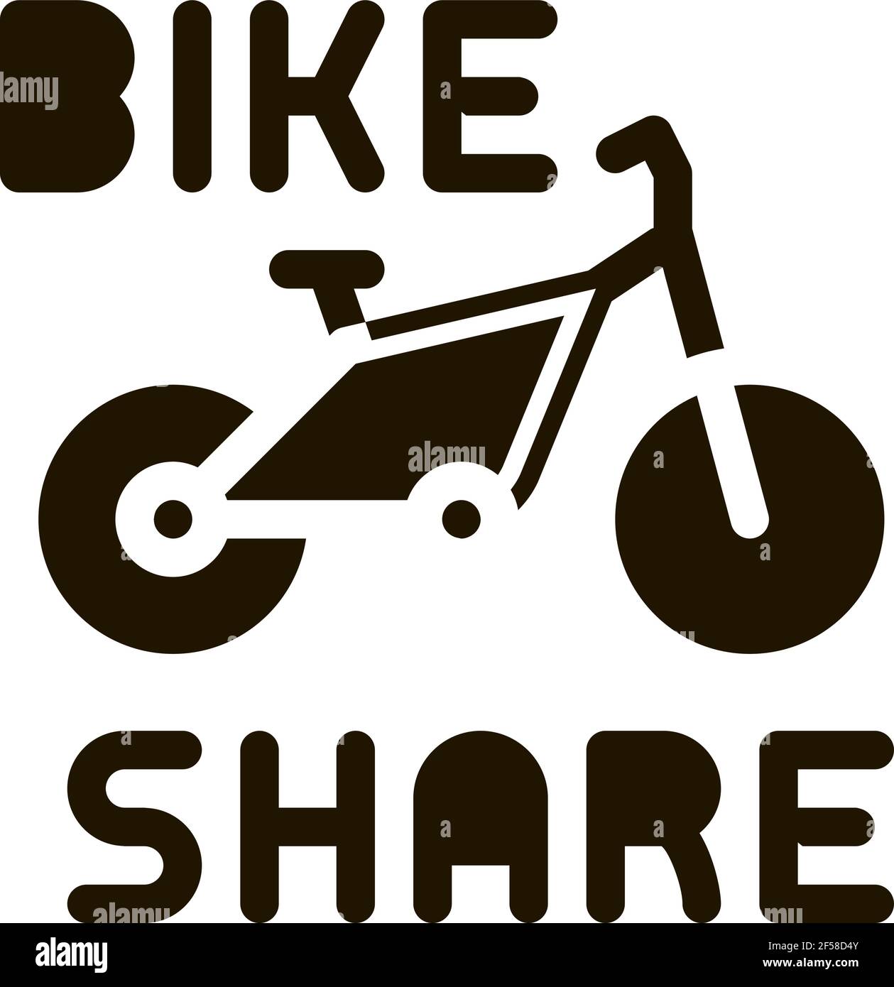 bike sharing services icon Vector Glyph Illustration Stock Vector Image ...