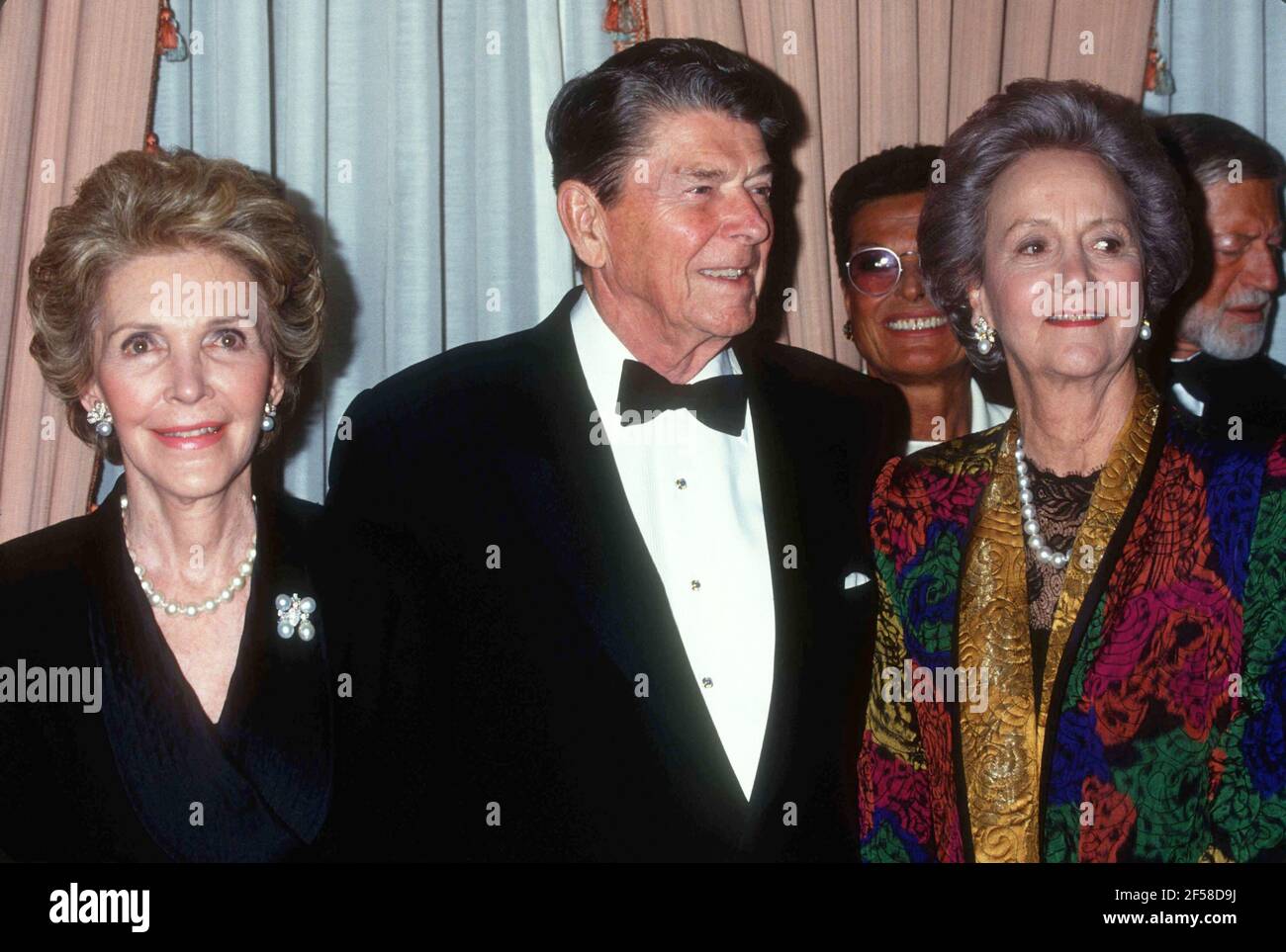 Nancy & Ronald Reagan & Katherine Graham 1991Photo by Adam Scull ...
