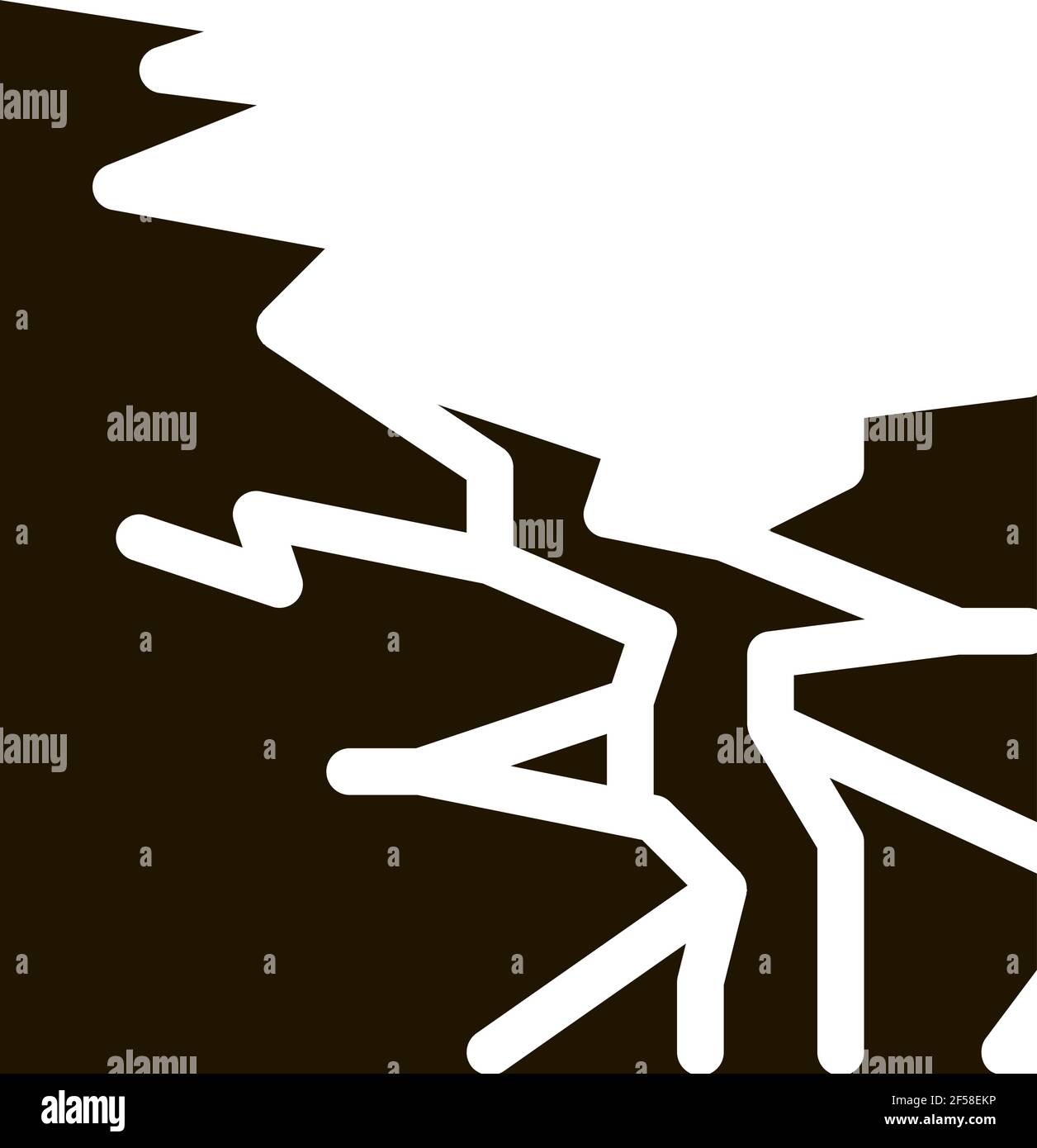 ground fault earthquakes icon vector illustration Stock Vector Image ...