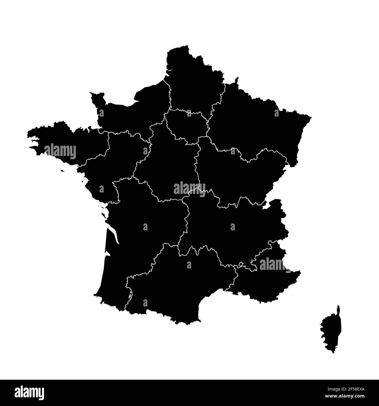 France country map vector with regional areas Stock Vector Image & Art ...
