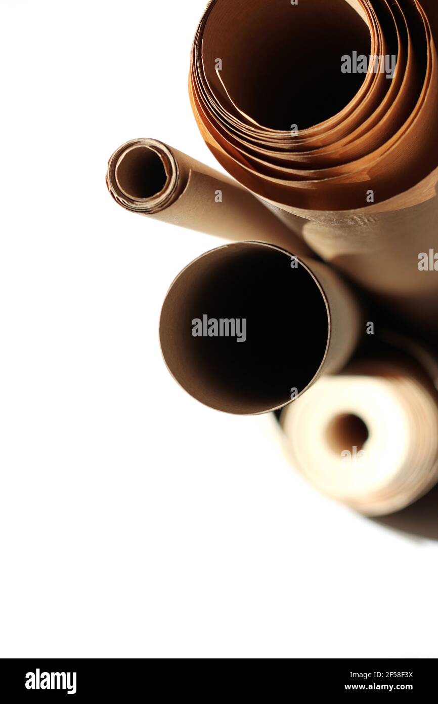 Kraft Paper Rolls Overhead. Design Studio Concept Stock Photo - Alamy