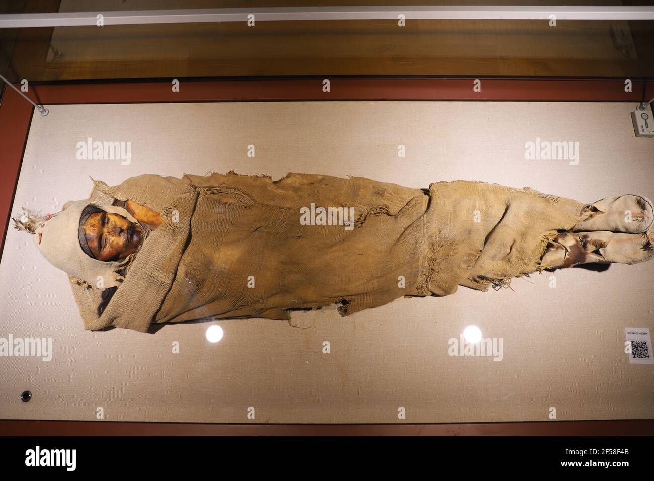 RUOQIANG, CHINA - MARCH 24, 2021 - An ancient corpse of "Loulan Beauty ...