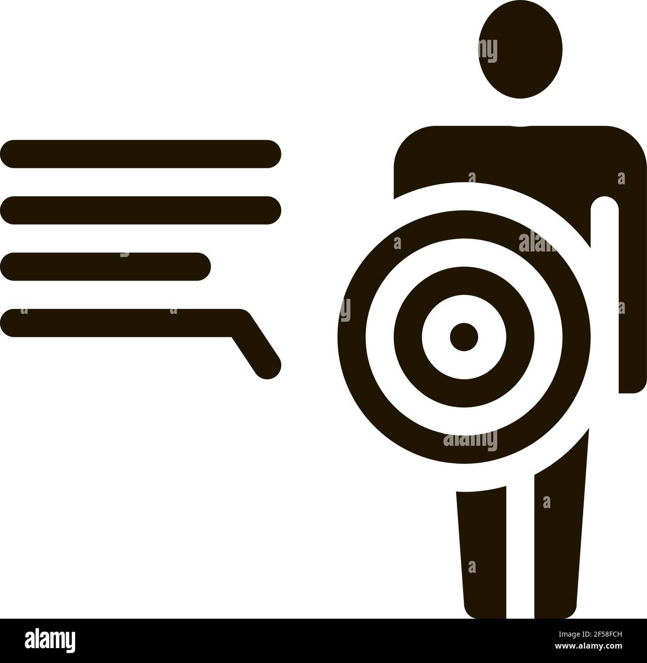 human pain point parsing icon Vector Glyph Illustration Stock Vector ...