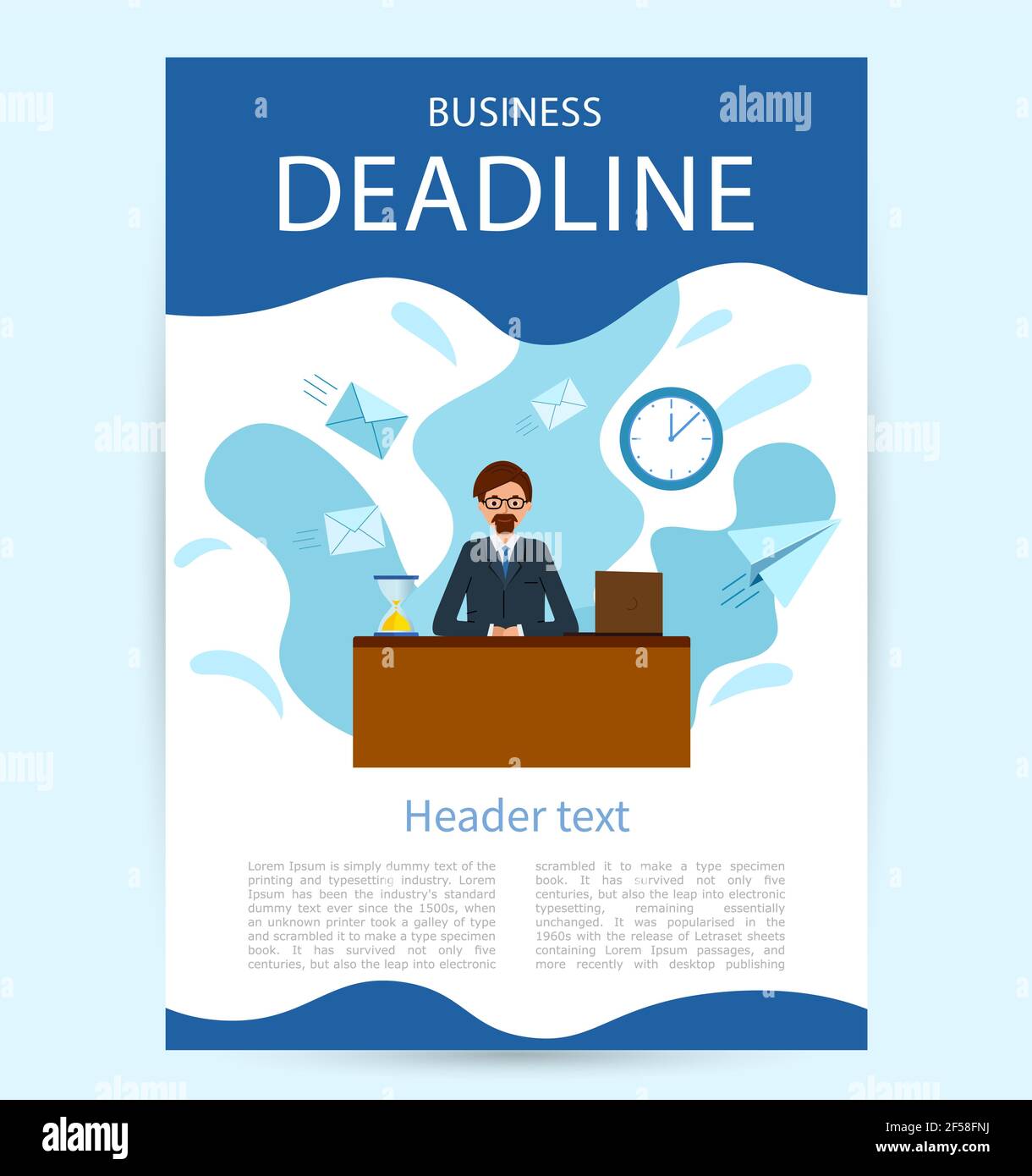 Vertical Poster, businessman in a suit working on a laptop computer ...