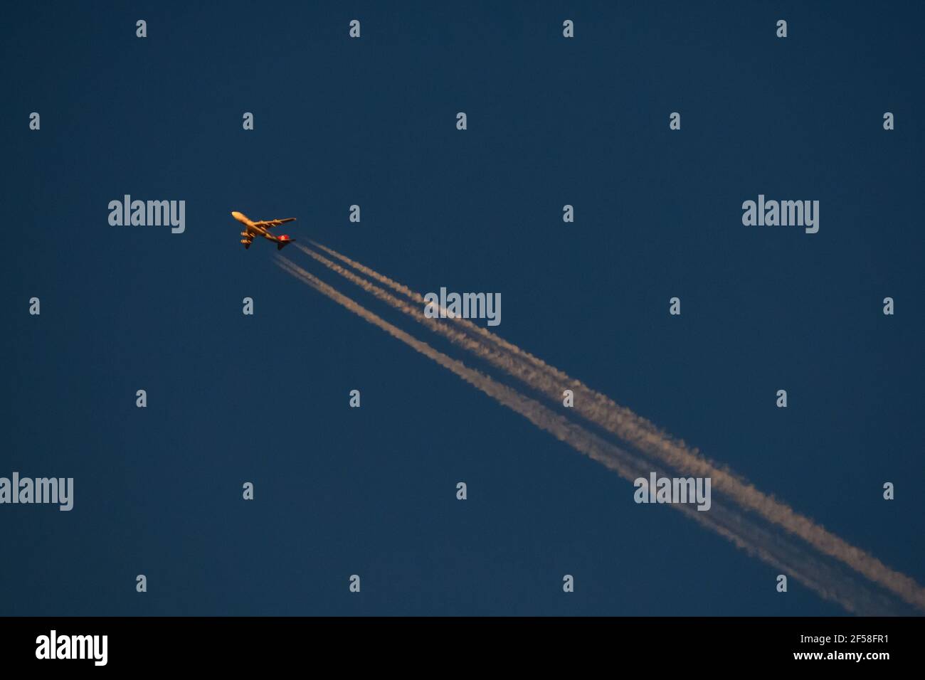 boeing 7474 cargo operated by cargolux flying in the air Stock Photo ...