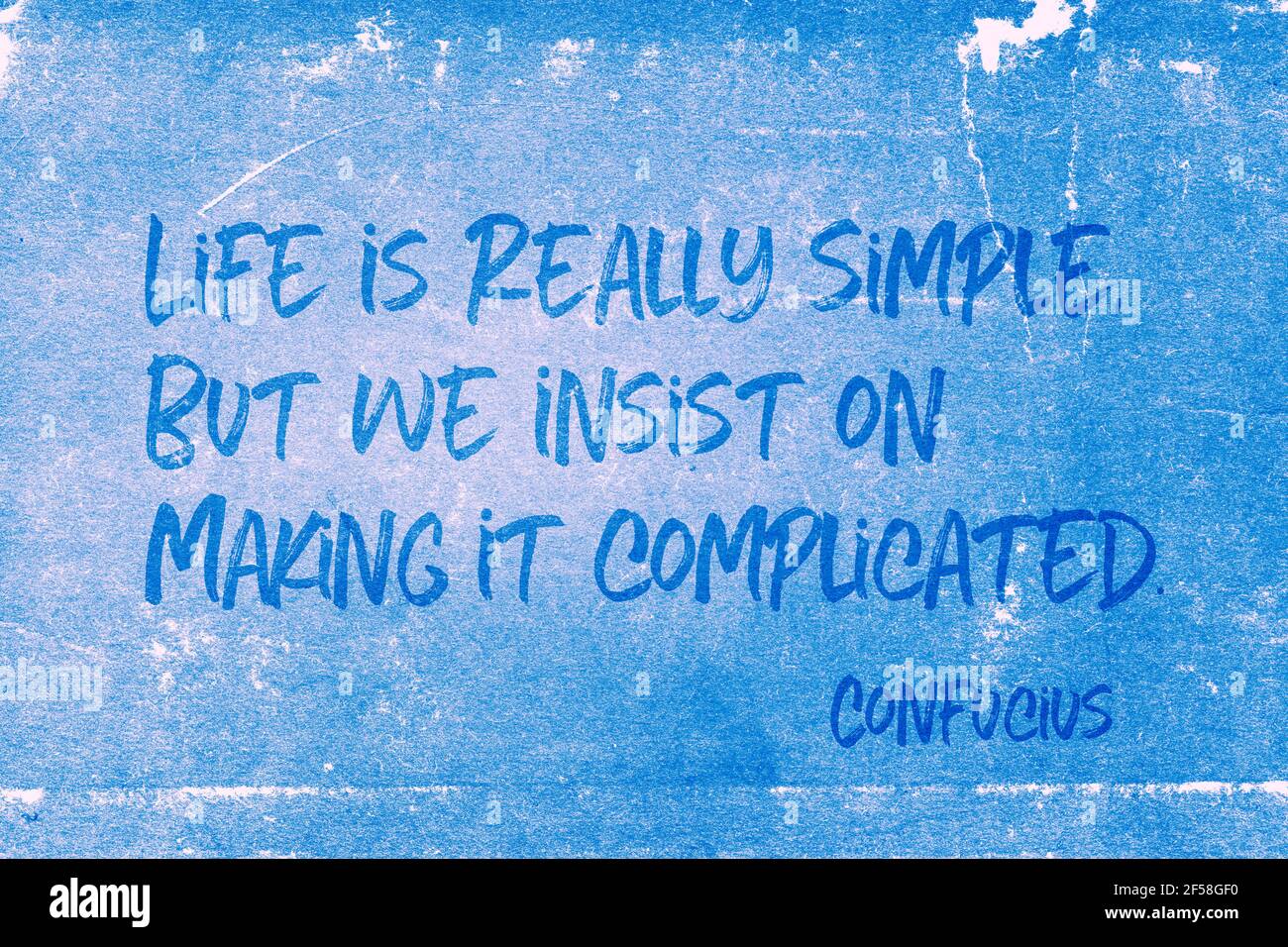 Life is really simple hi-res stock photography and images - Alamy