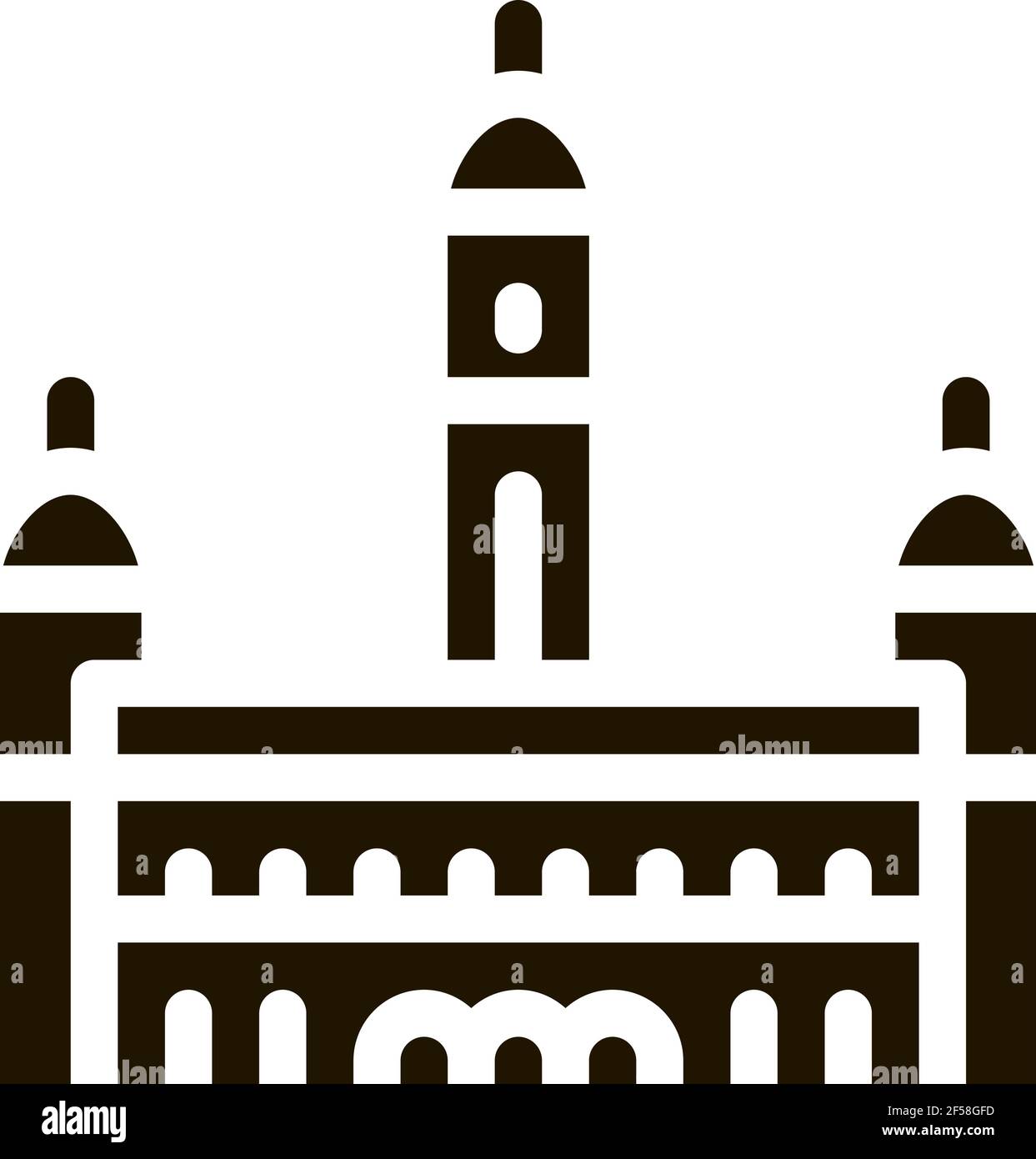 sultan palace abdul - samad icon Vector Glyph Illustration Stock Vector ...
