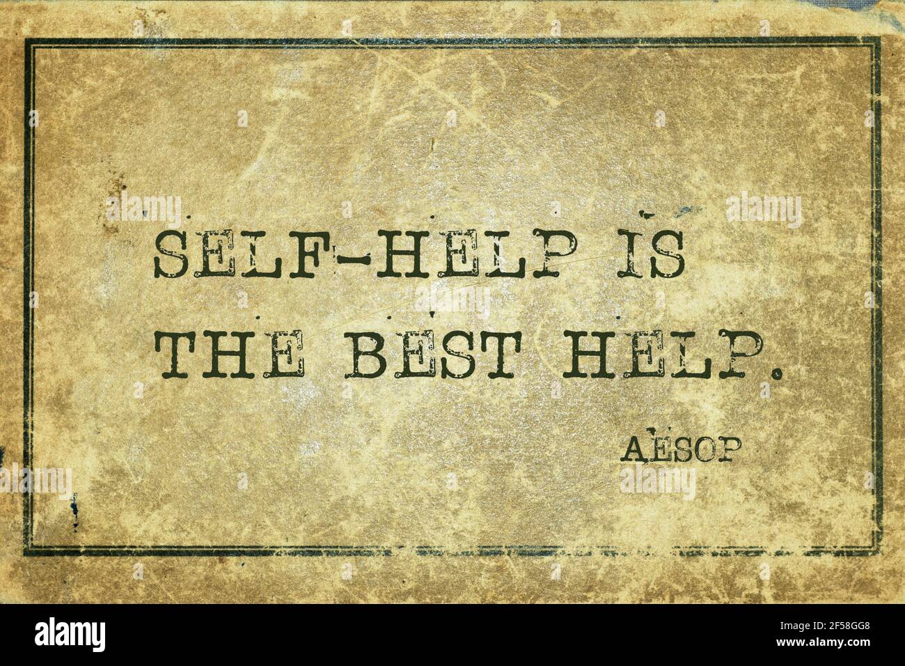 Self-help is the best help - famous ancient Greek story teller Aesop ...