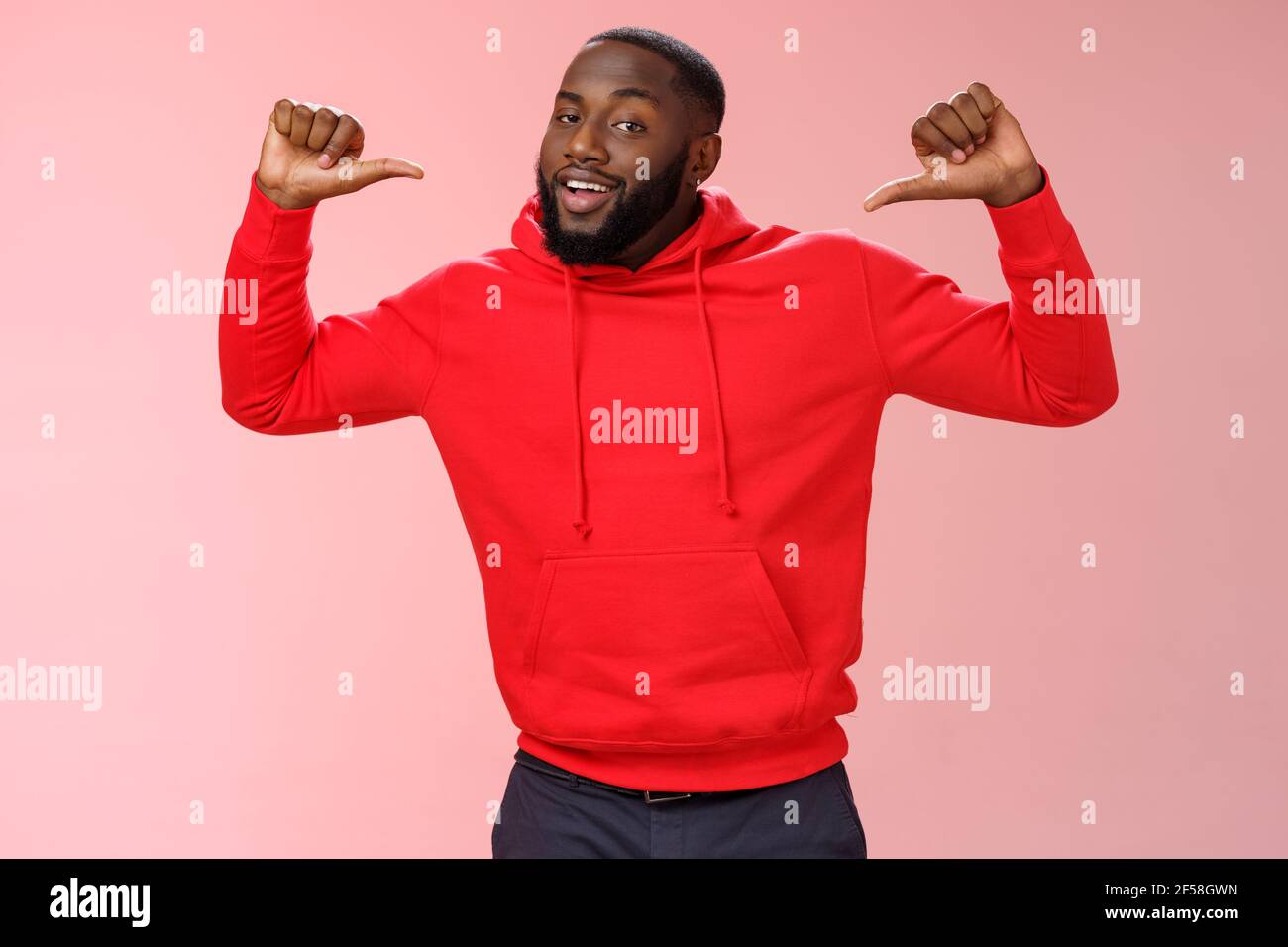 Proud confident arrogant good-looking african american bearded male ...