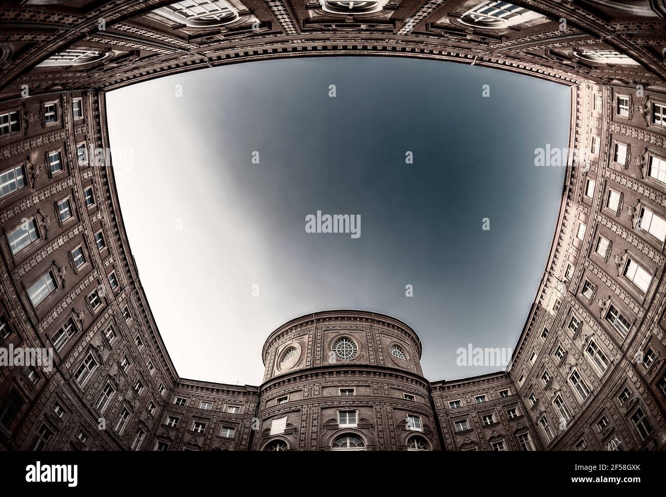 Italy Piedmont Turin Piazza Carignano - Carignano Palace Courtyard ...