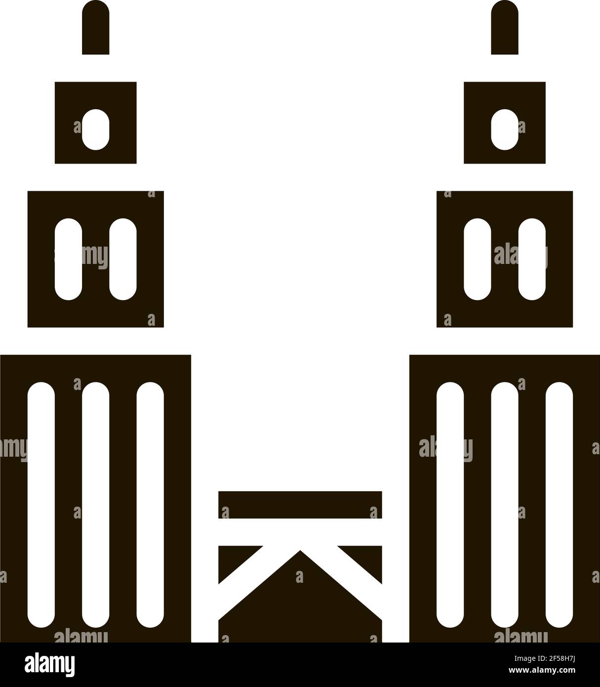 petronas towers icon Vector Glyph Illustration Stock Vector Image & Art ...