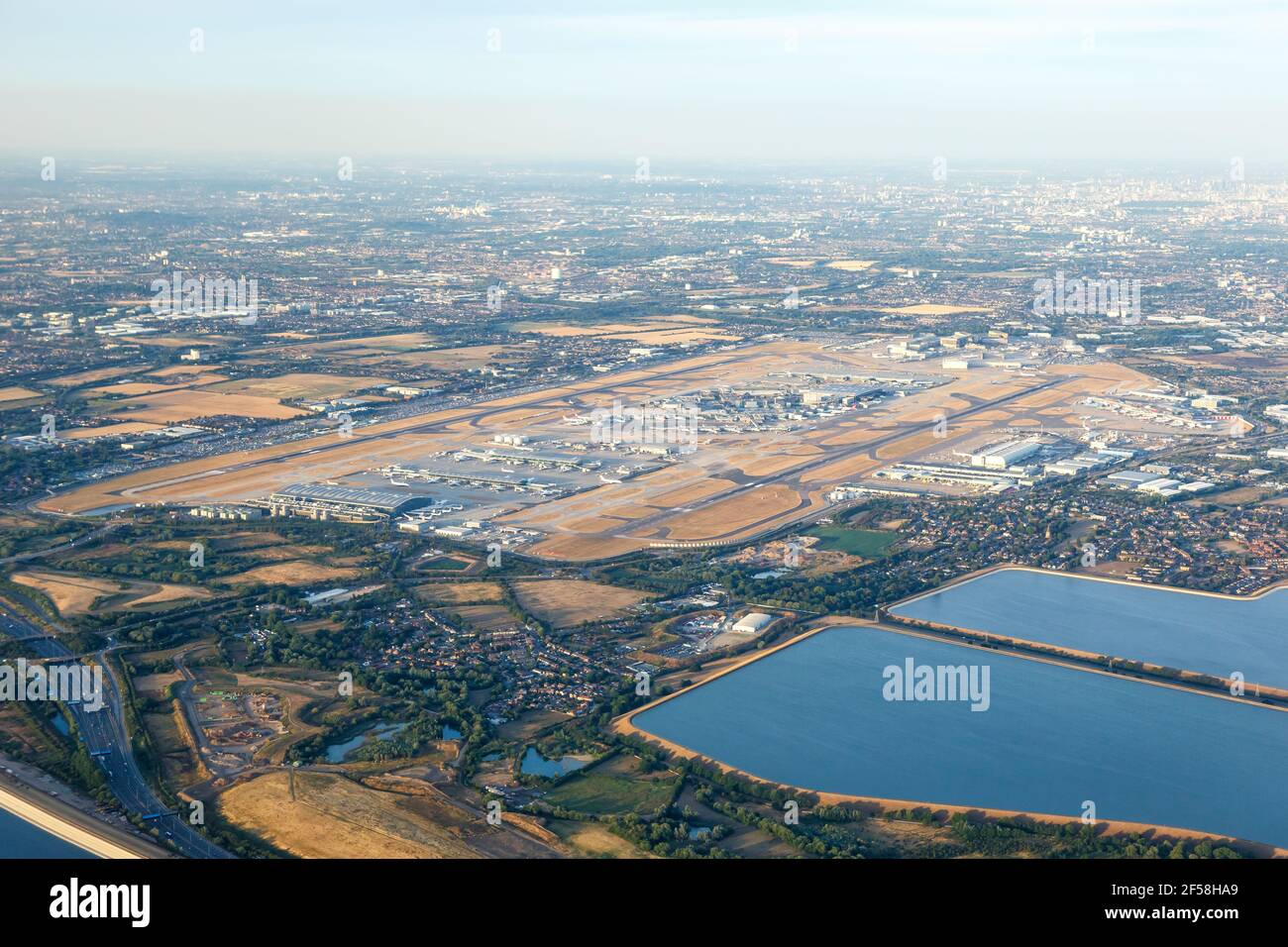 Aerial view heathrow airport hi-res stock photography and images - Alamy