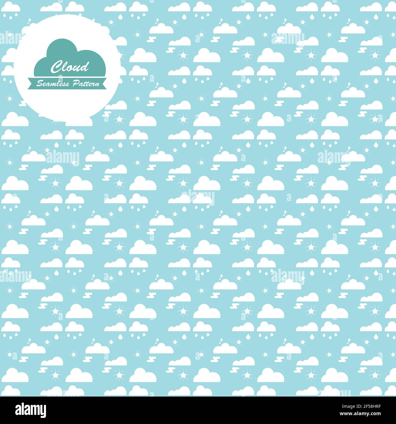 cloud seamless pattern on colour background. natural vector seamless ...
