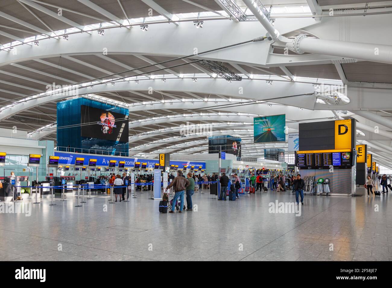 London, United Kingdom - May 13, 2016: London Heathrow Airport LHR ...