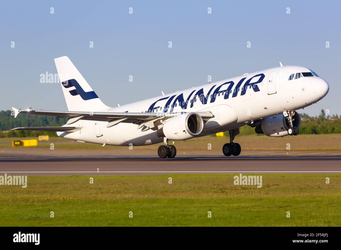 Helsinki, Finland - May 26, 2018: A Finnair Airbus A320 airplane at ...