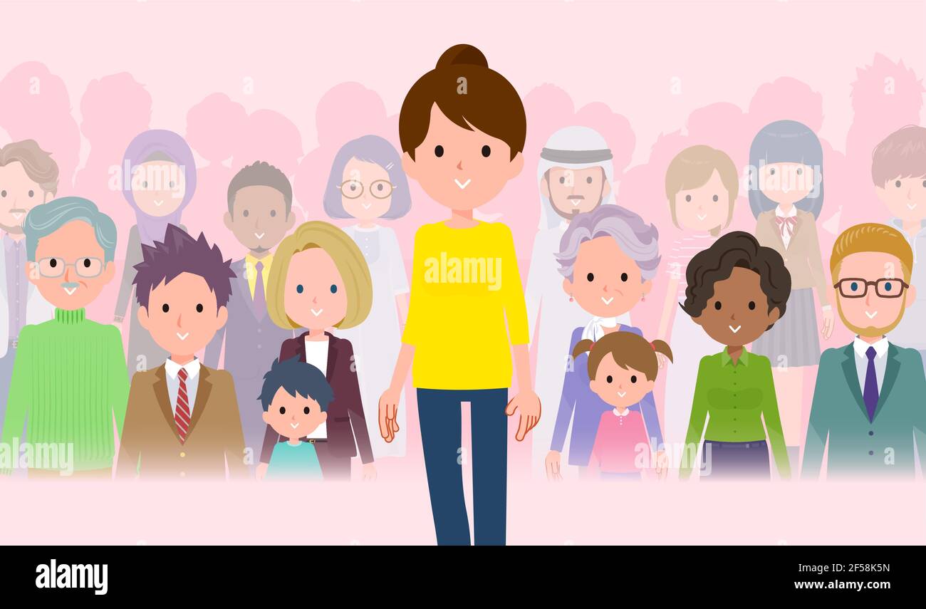 Masses of people lots many Stock Vector Images - Alamy