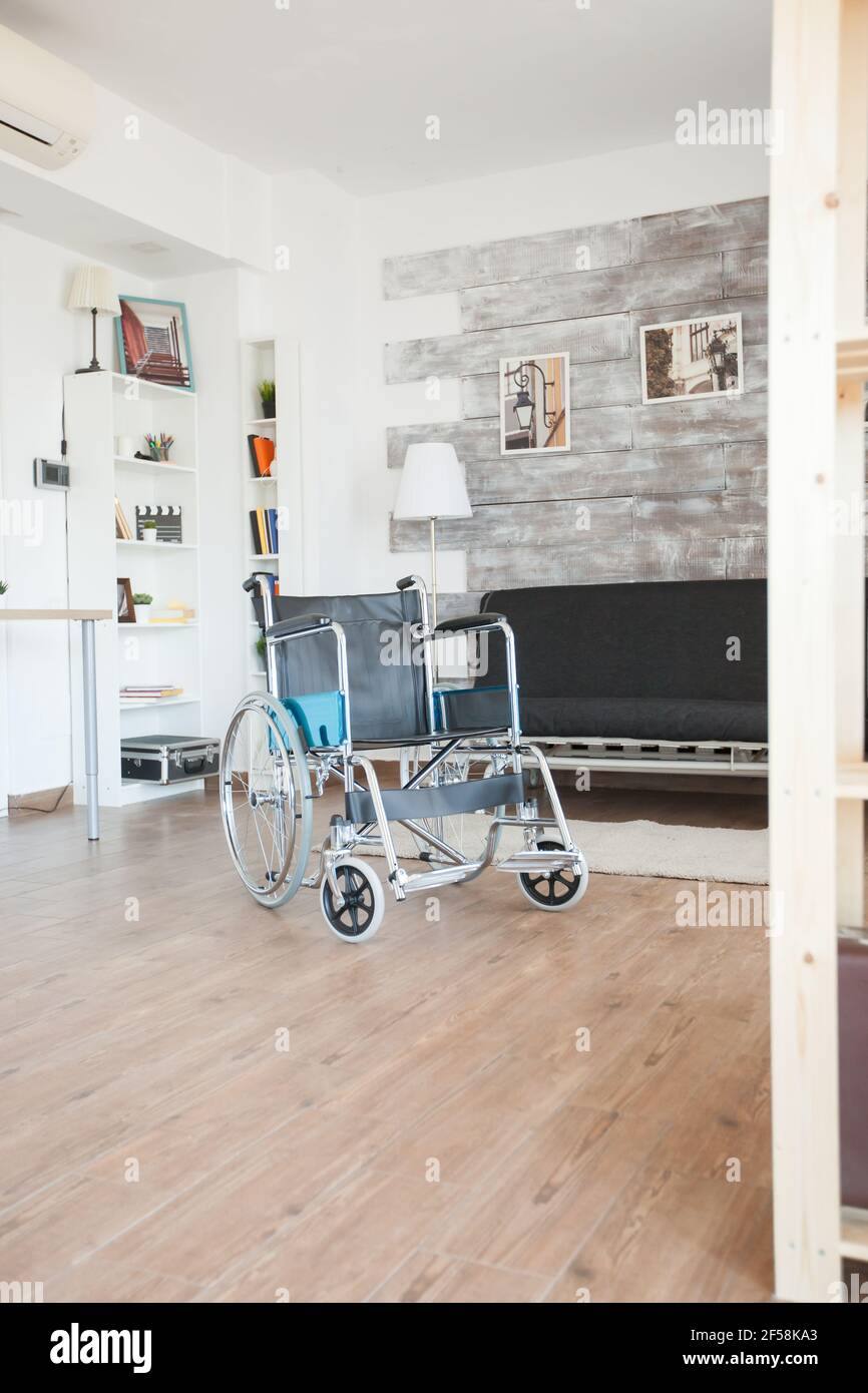 Hospital wheelchair empty room for transportation of patient with ...