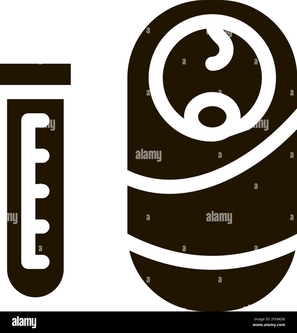test tube and baby icon Vector Glyph Illustration Stock Vector Image ...