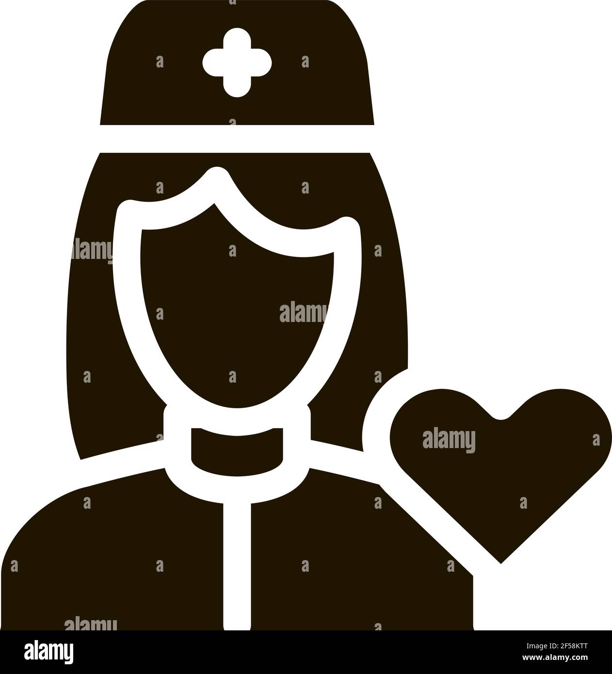 medical nurse icon Vector Glyph Illustration Stock Vector Image & Art ...