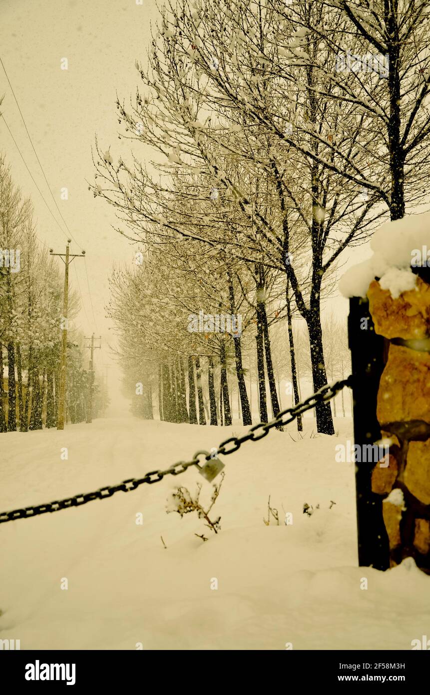 Snow in Fars province in Iran Stock Photo - Alamy