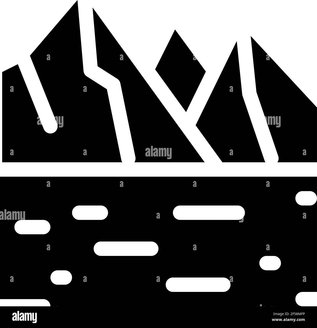 mountain and forest terrain icon Vector Glyph Illustration Stock Vector ...