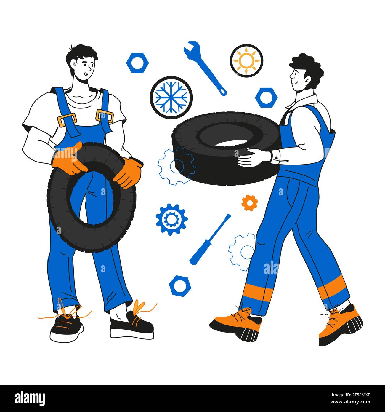 Repair crew Stock Vector Images - Alamy
