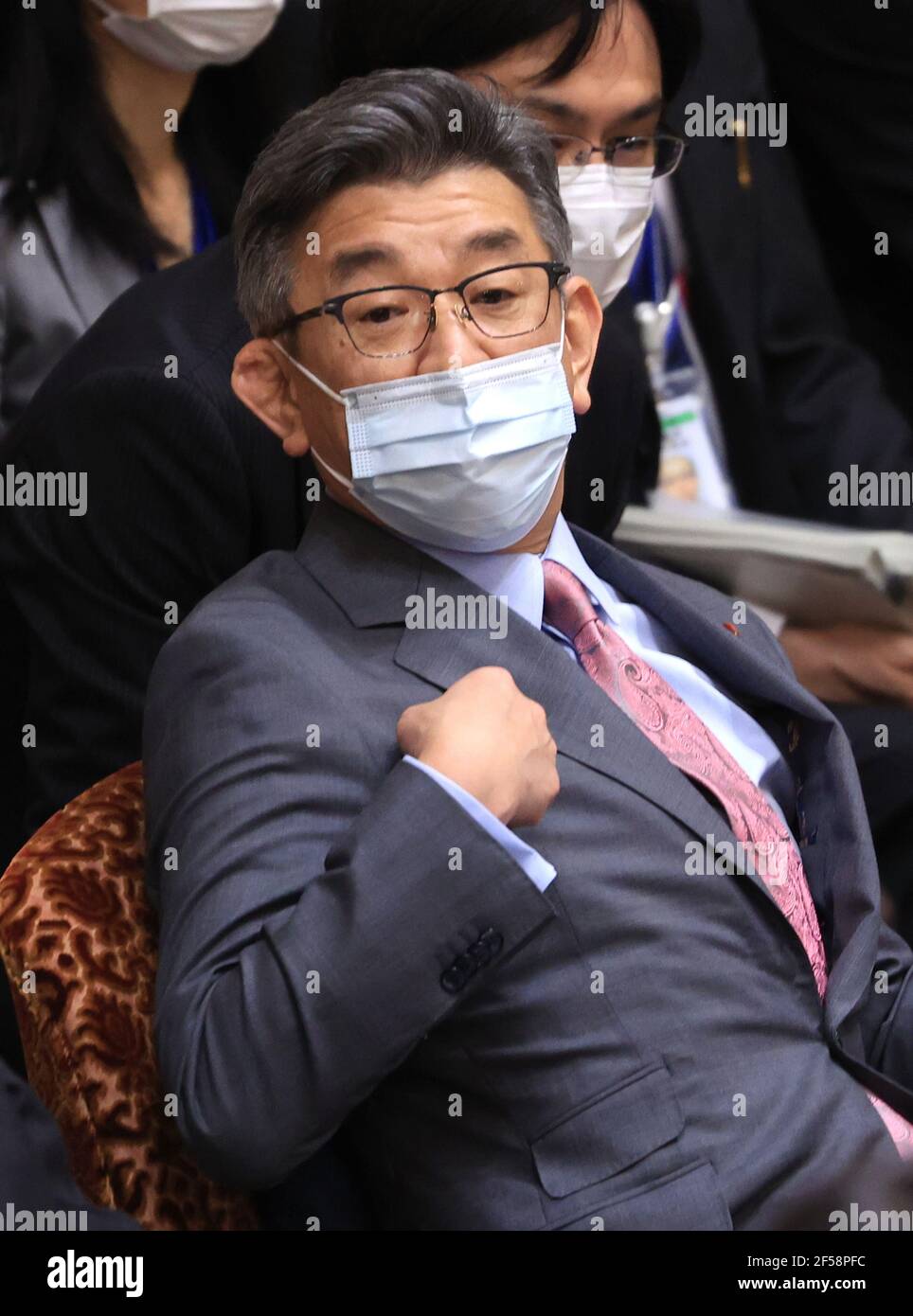 Tokyo, Japan. 25th Mar, 2021. Japanese Internal Affairs and Communications Ministdr Ryota Takeda ...