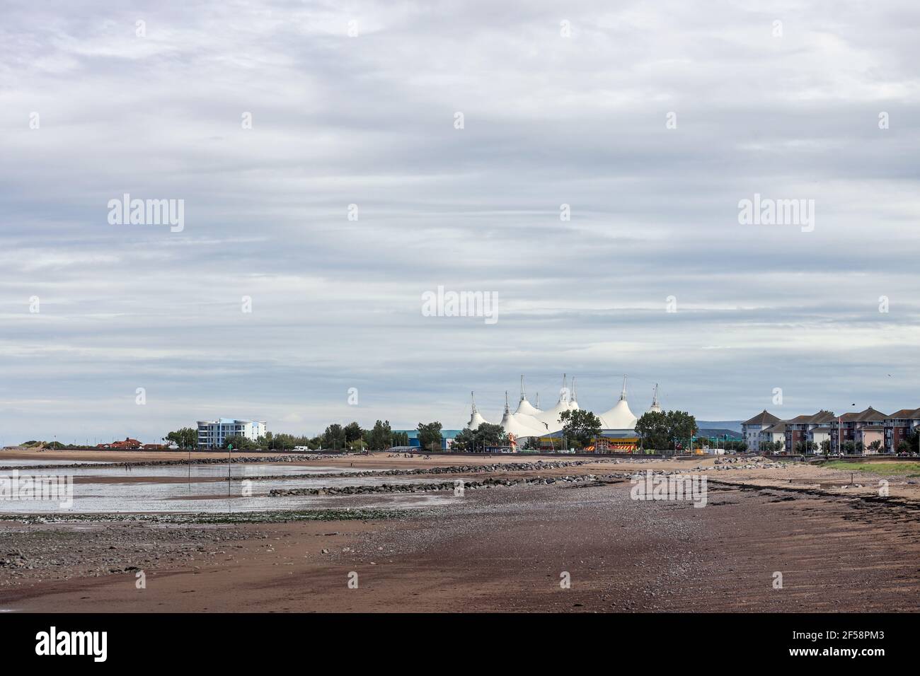Sir Billy Butlin’s Fairground beside the beach at Minehead, a holiday ...