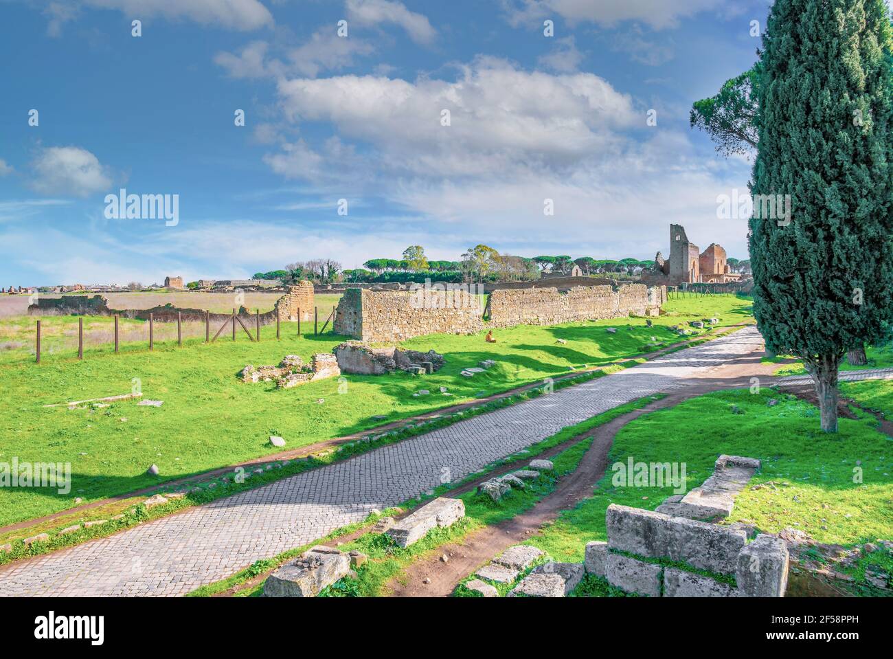 Rome (Italy) - The archeological ruins in the Appian Way of Roma (in ...