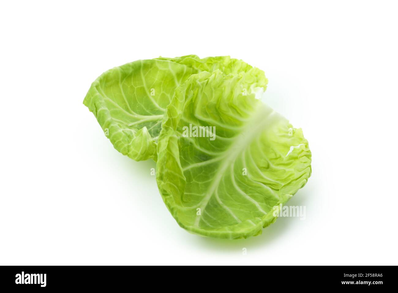 Fresh cabbage leaves isolated on white background Stock Photo - Alamy