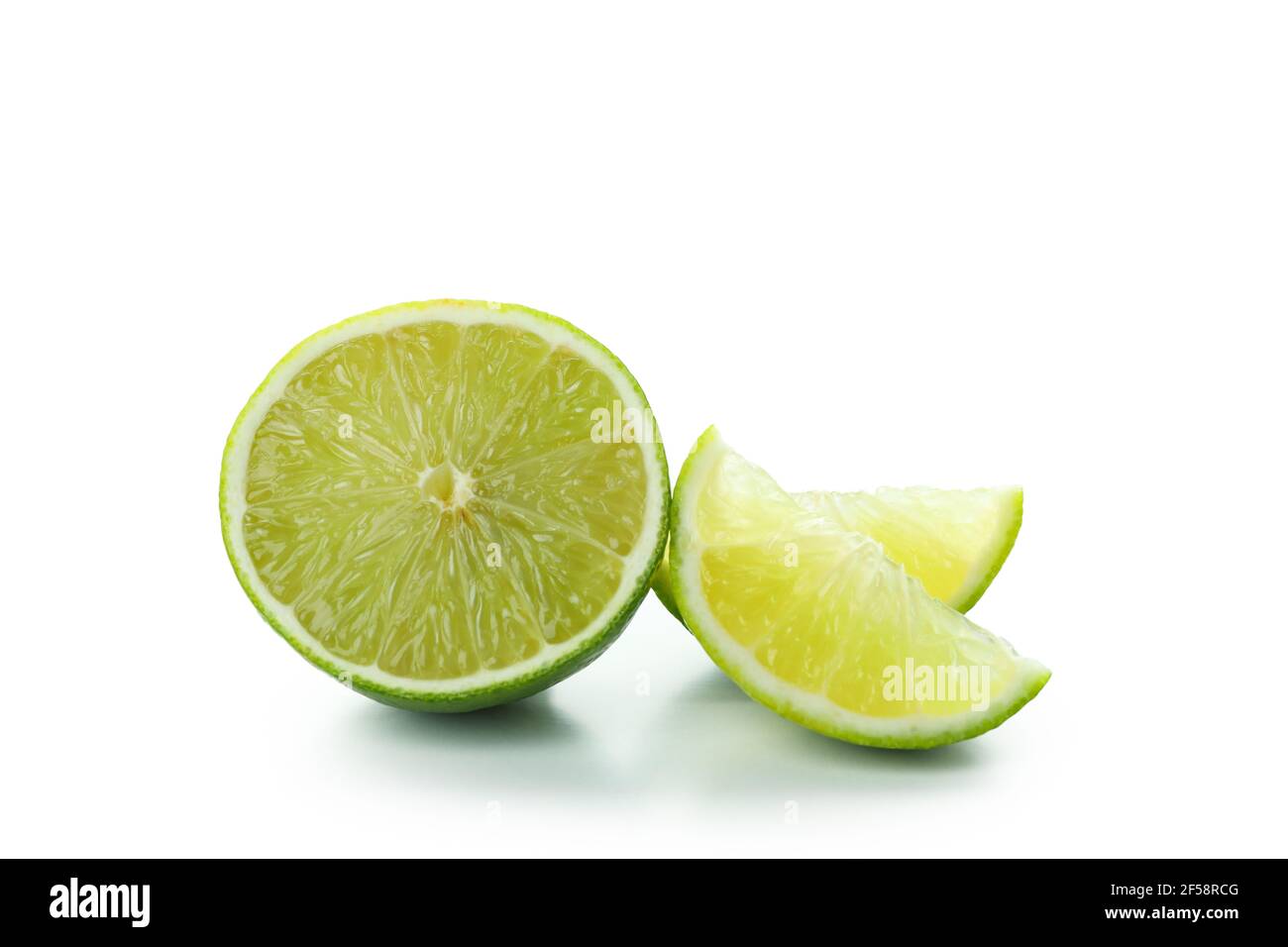 Fresh ripe lime isolated on white background Stock Photo - Alamy