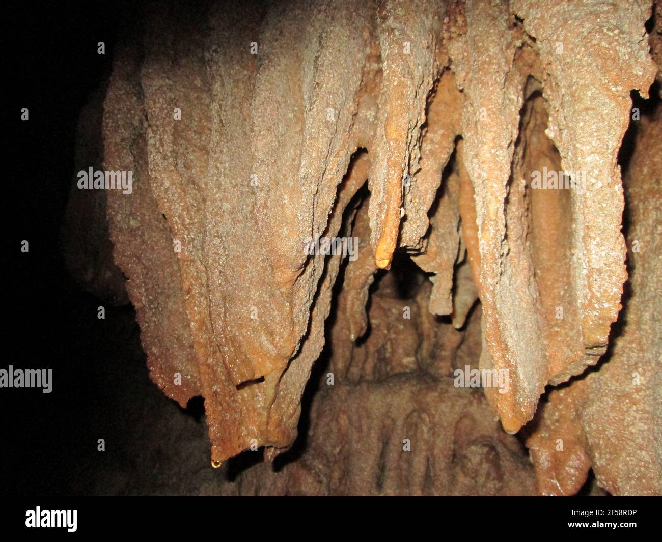 cave passages deep underground, the texture of the cave walls Stock ...