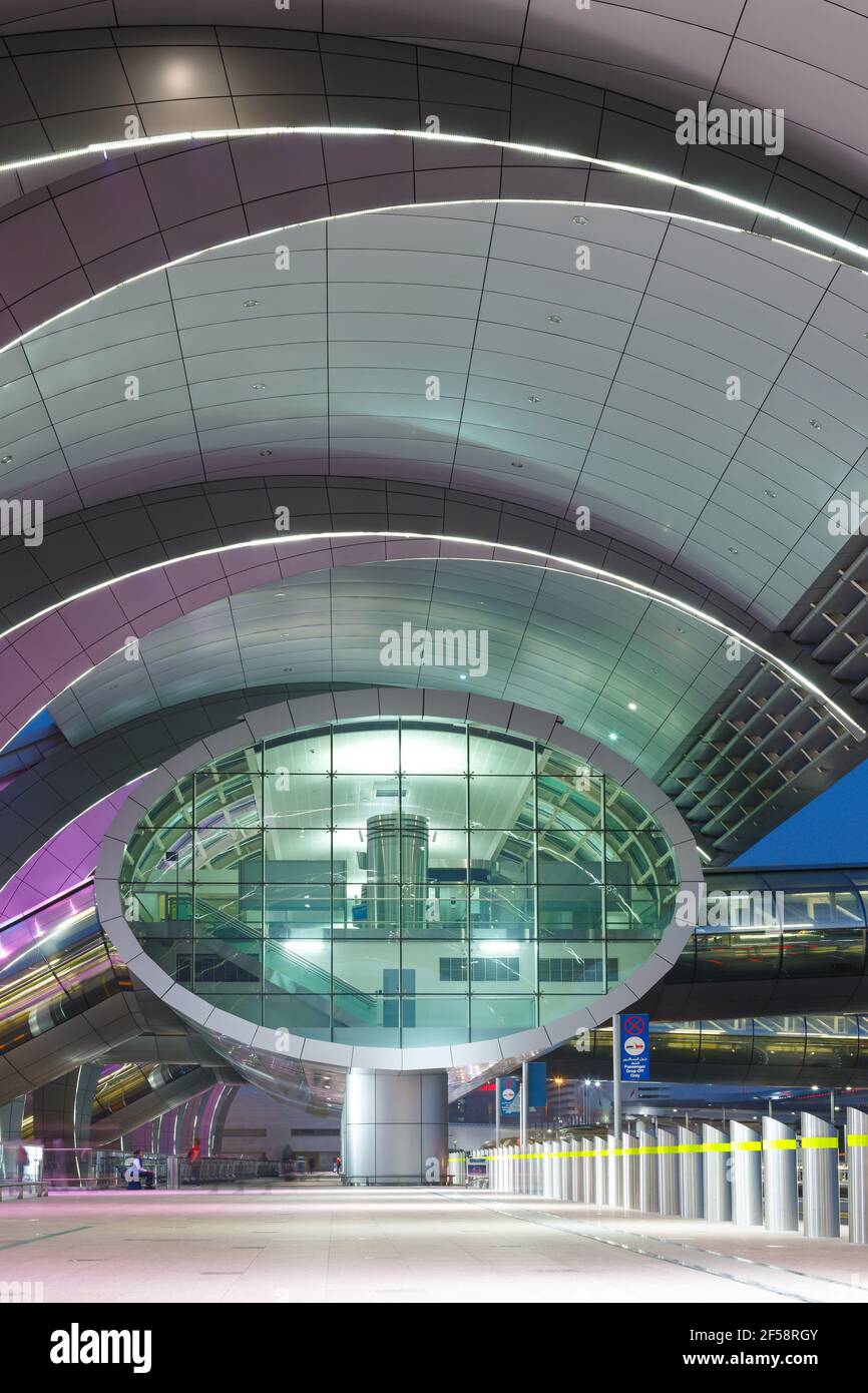 Dubai, United Arab Emirates – 21. February 2018: Terminal 3 at Dubai ...