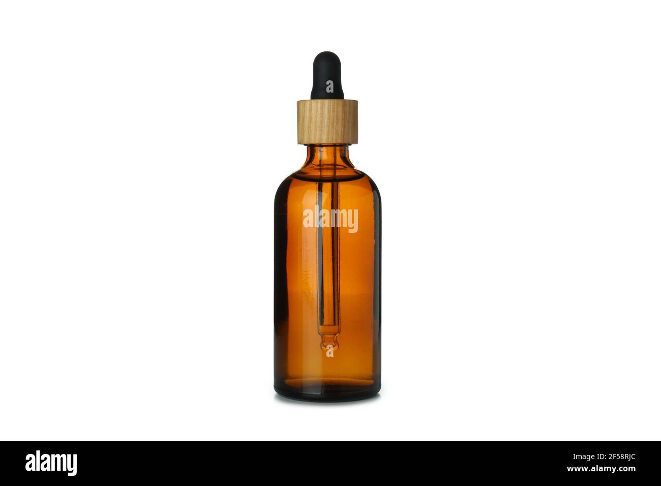 Dropper bottle with oil isolated on white background Stock Photo - Alamy