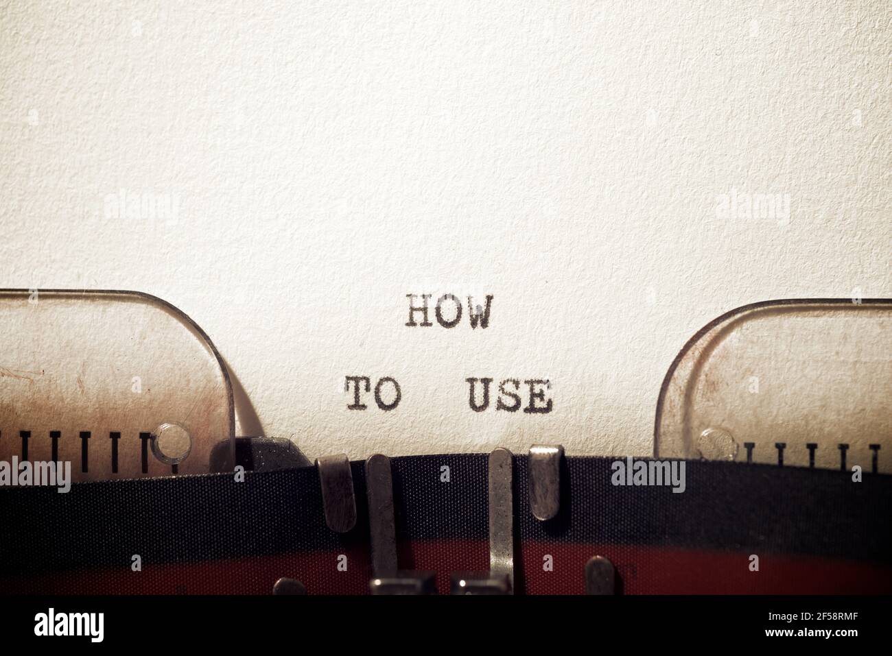 How to use phrase written with a typewriter Stock Photo - Alamy