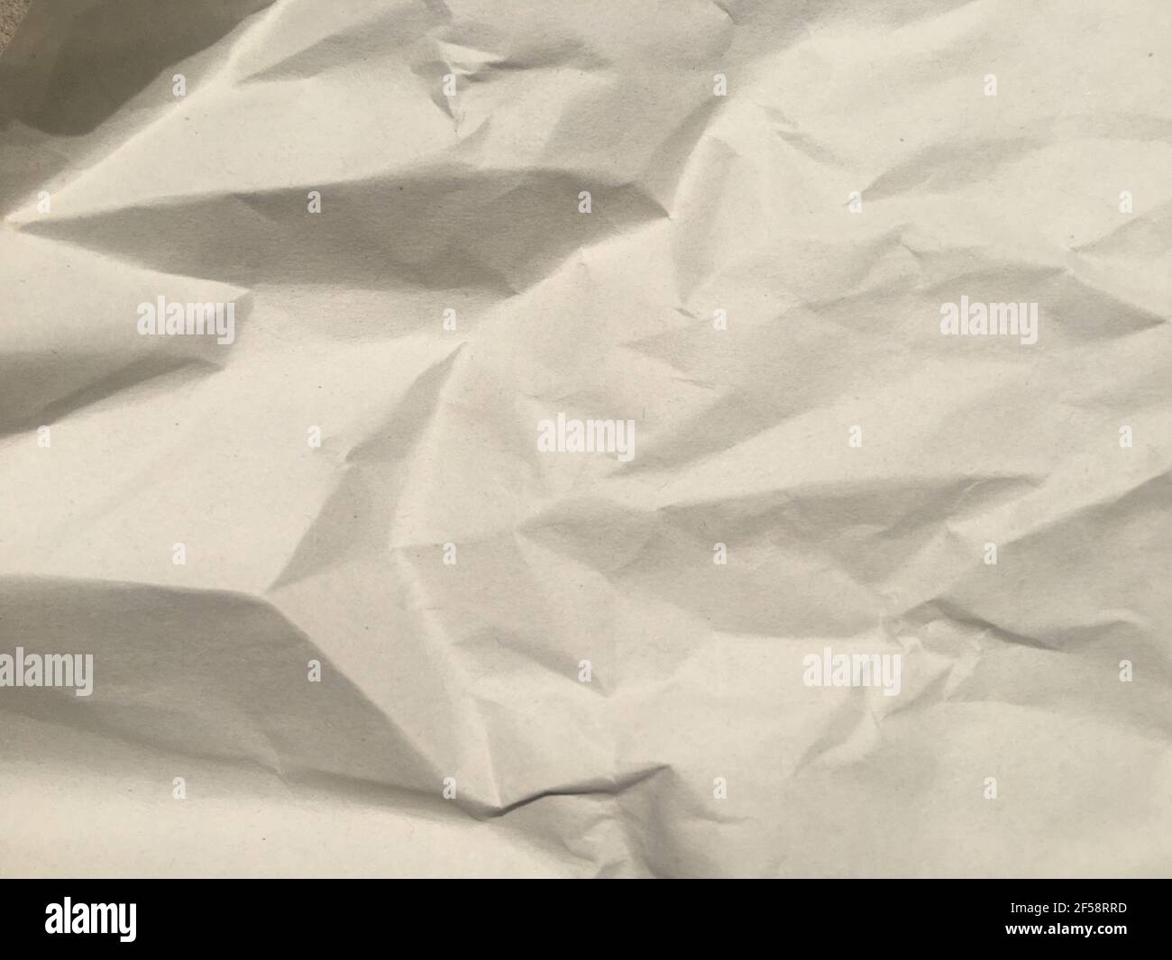 White wrinkled paper texture background for Design or work with copy ...